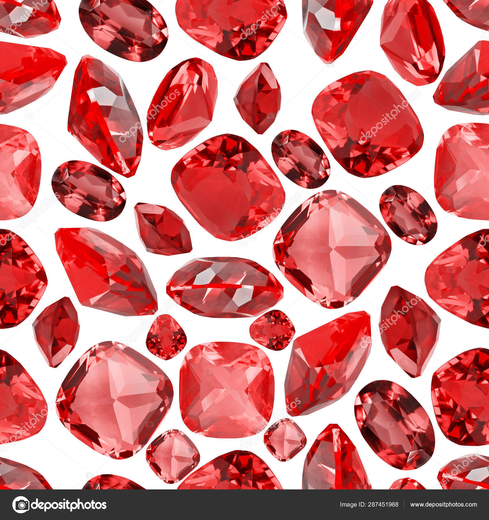 Reds Ruby Gemsbackgrouund