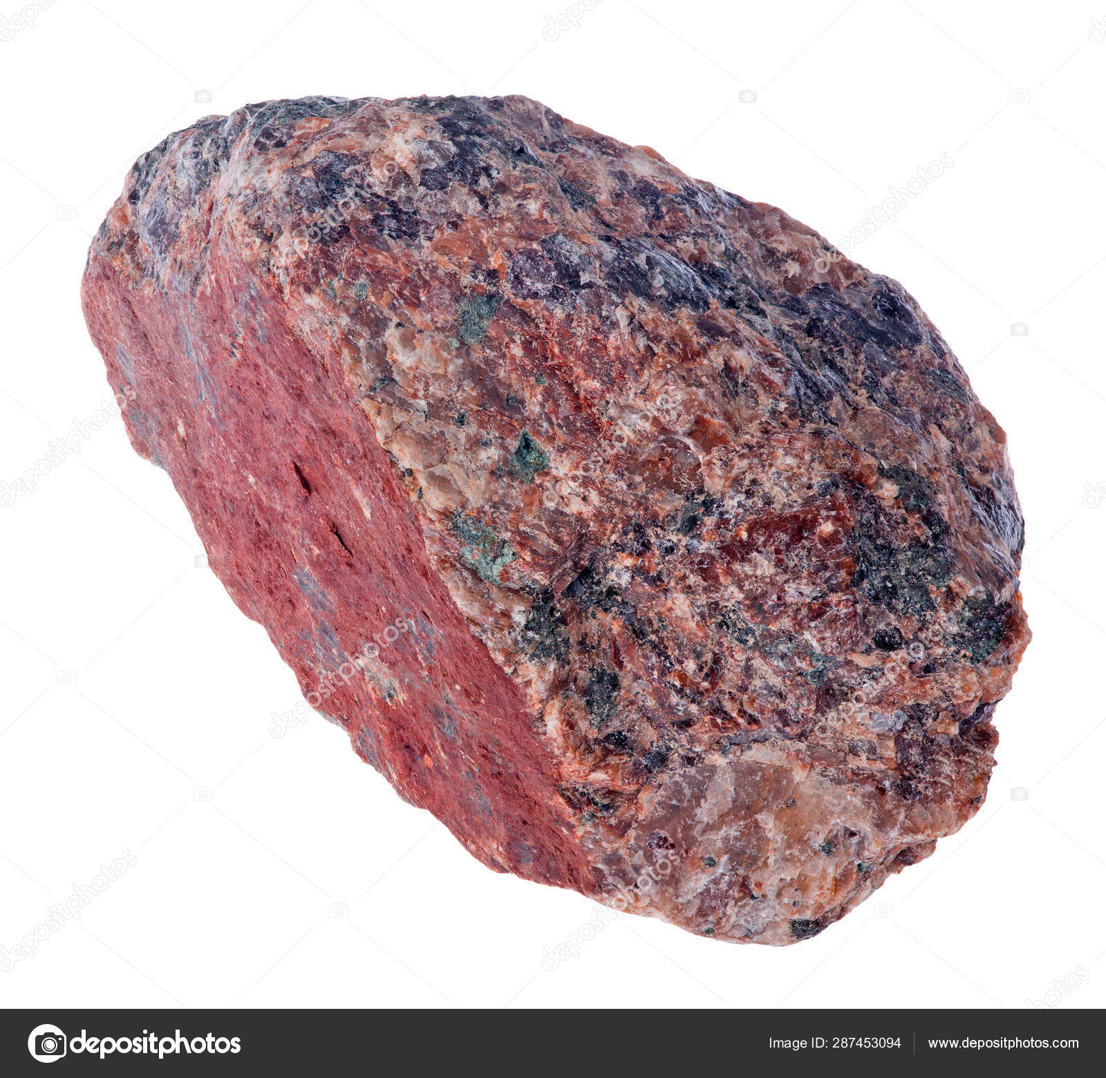 Single red and black granite isolated on white Stock Photo by ©Dr.PAS ...
