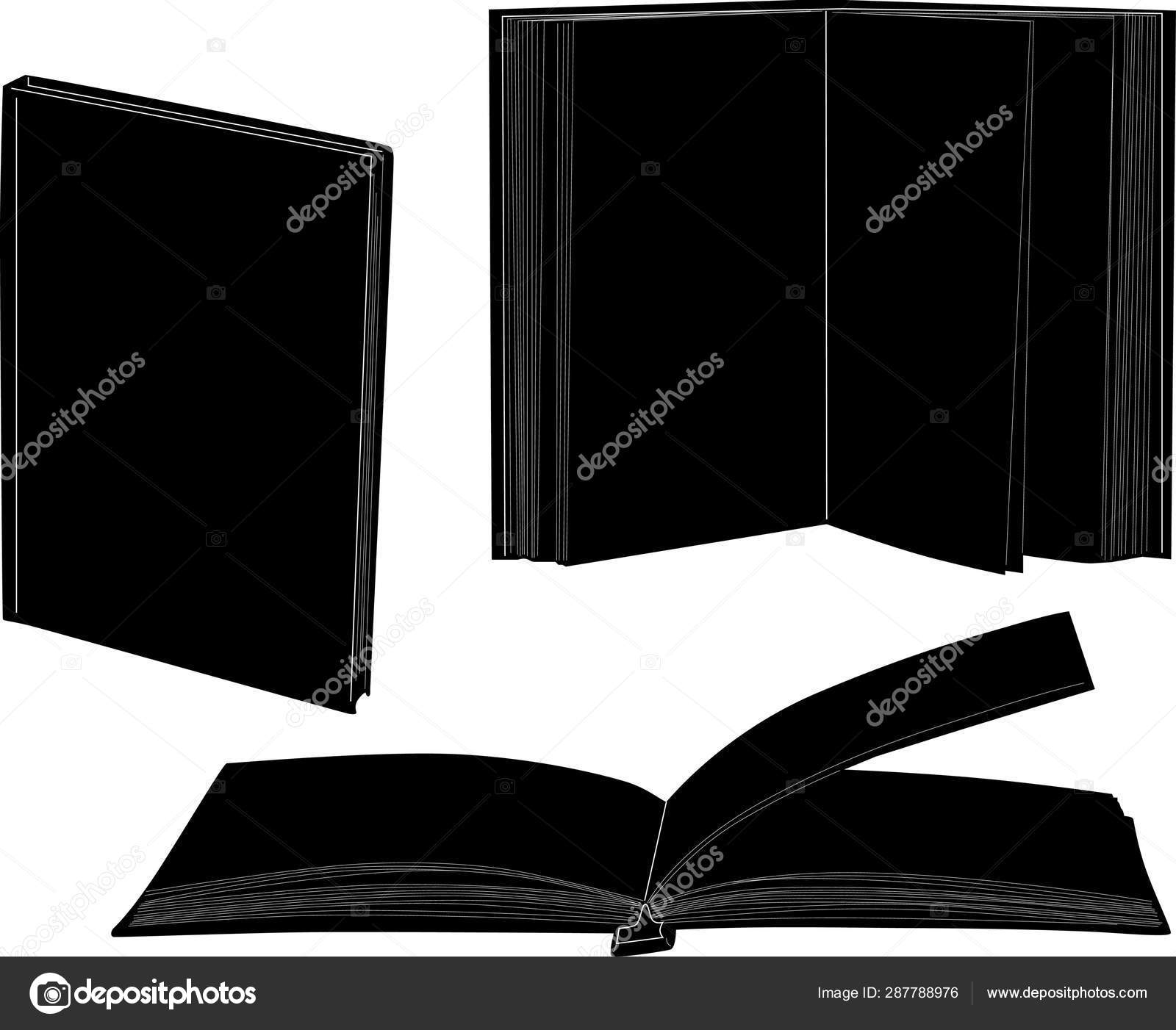 Group of three books isolated on white Stock Vector by ©Dr.PAS 287788976