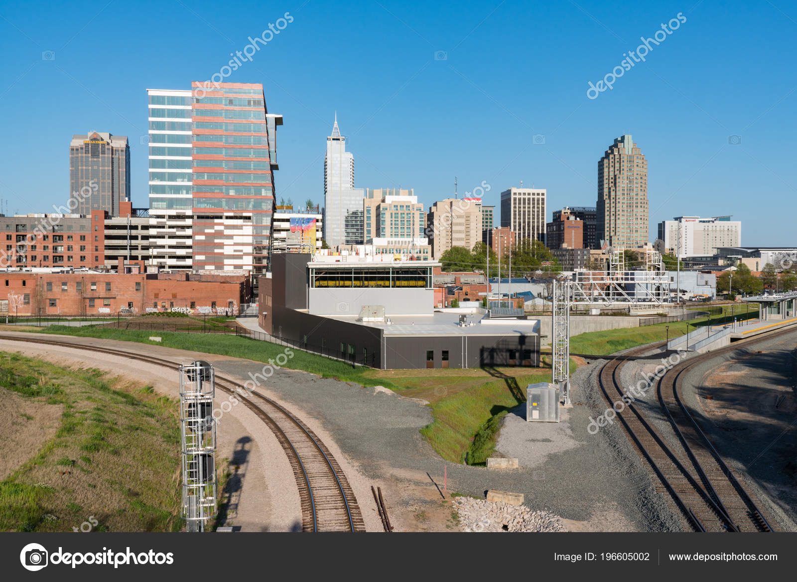 Raleigh April 2018 Raleigh North Carolina Skyline Boylan Avenue Bridge ...