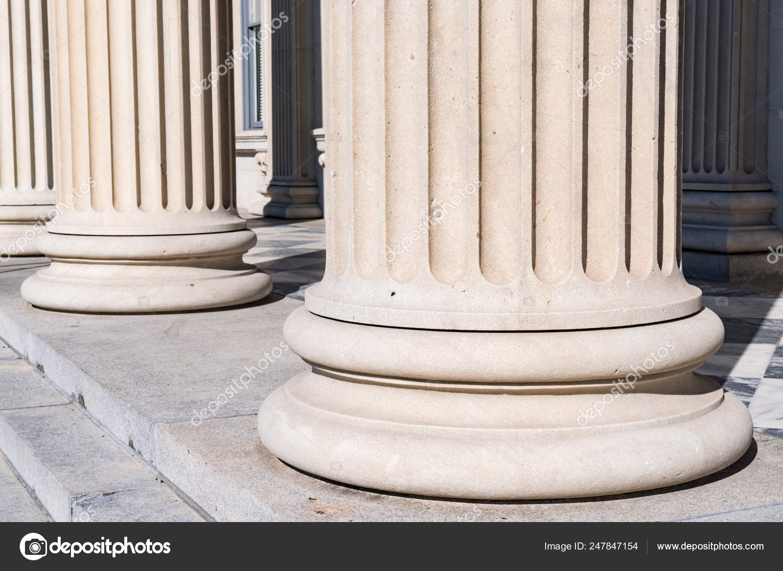 Fluted Greek Stone Columns Stock Photo by ©paulbradyphoto 247847154