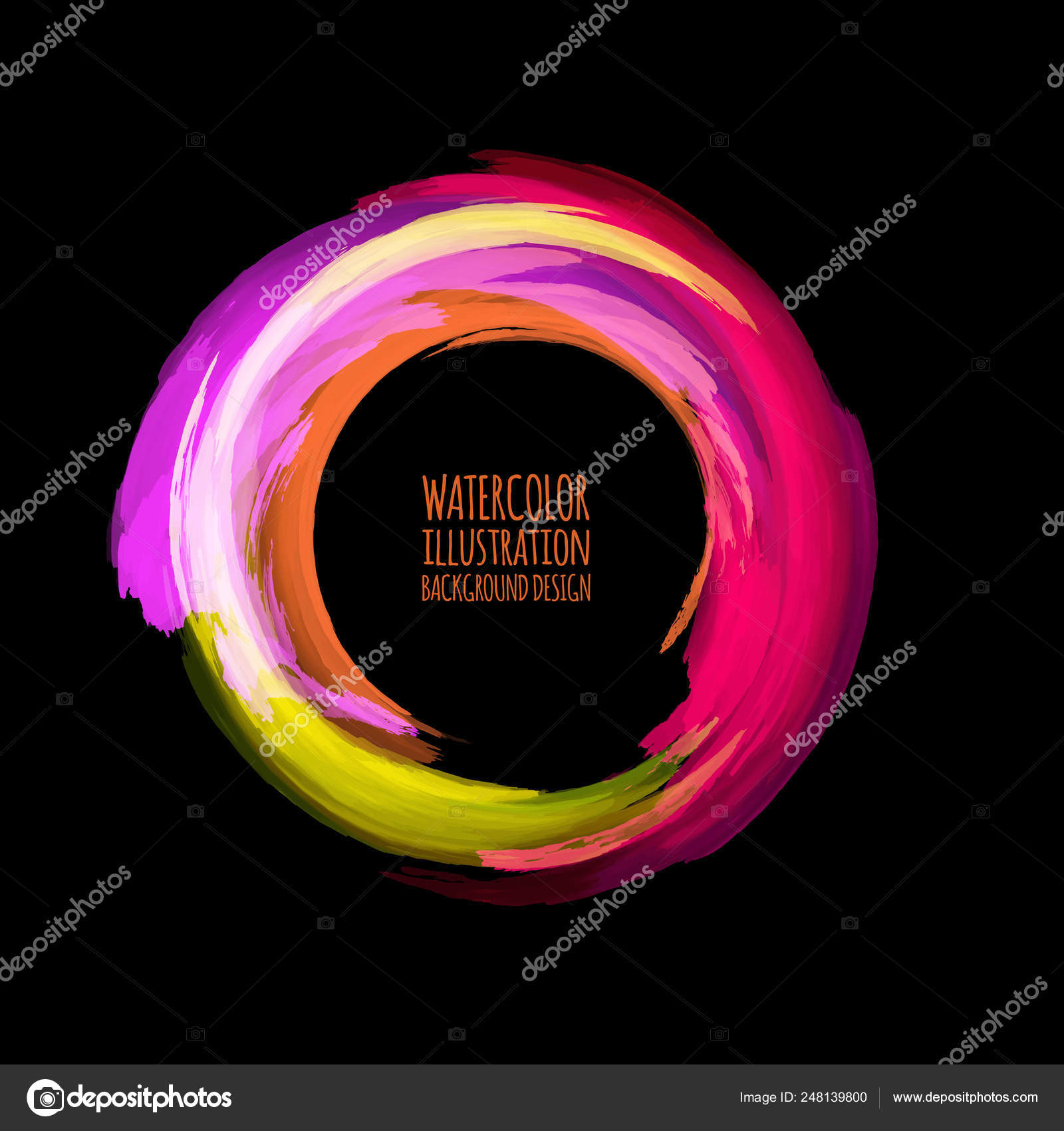 Neon paint abstract round. Glowing retro frame. Stock Vector by ©sdmixx ...