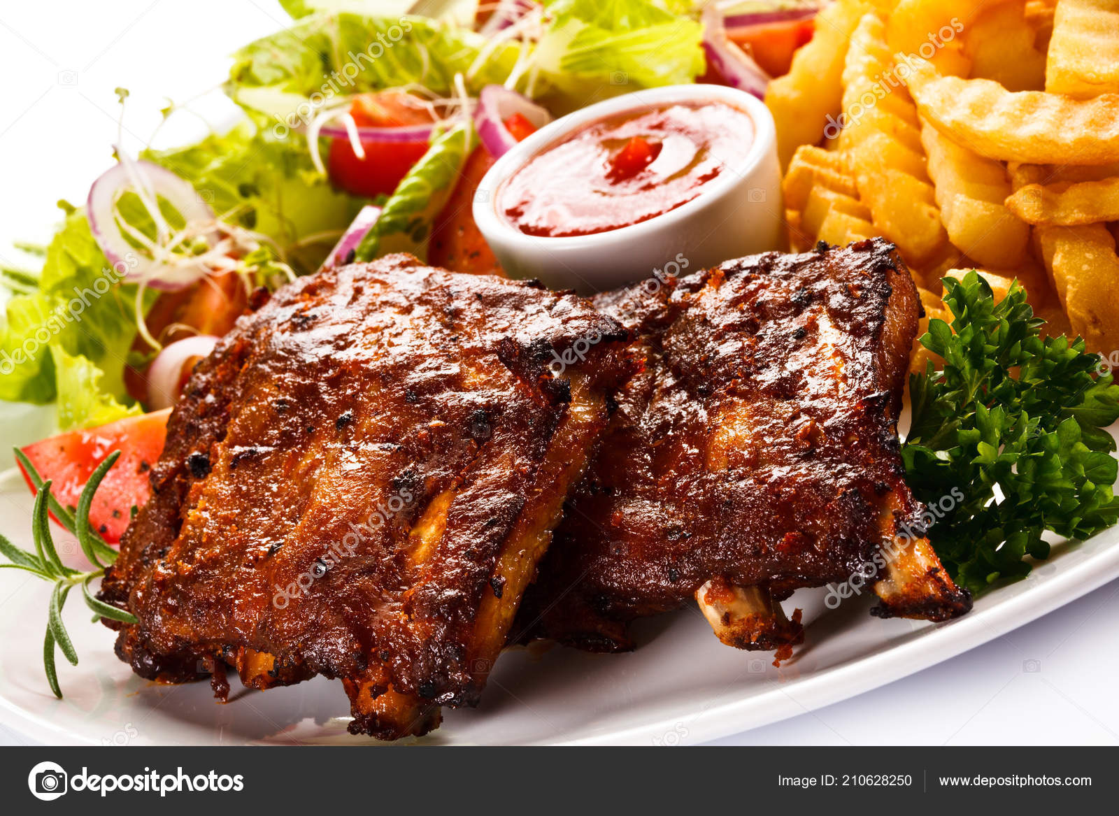 Bbq Ribs And Fries
