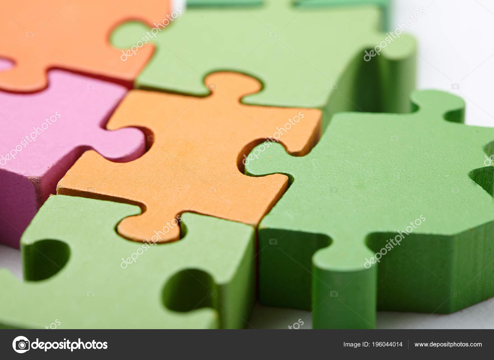 Bright Colorful Puzzle Pieces Close Stock Photo by ©strelok 196044014