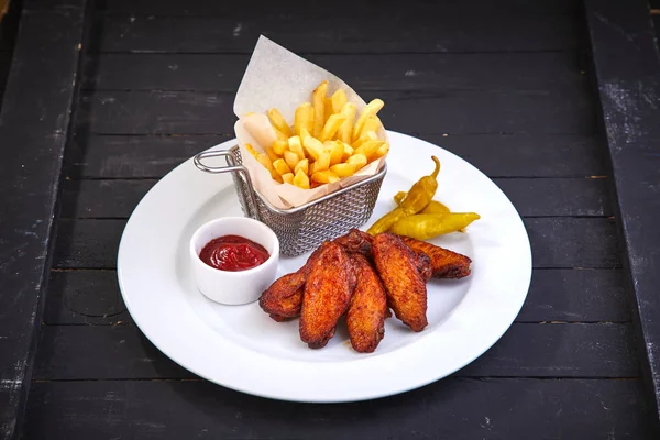 Wings and fries Stock Photos, Royalty Free Wings and fries Images ...