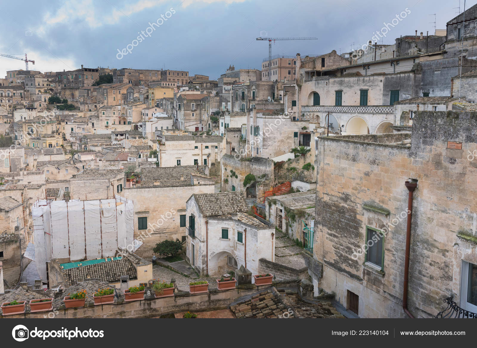 Best View Matera Skyline Panorama Matera Matera Capital Culture — Stock ...