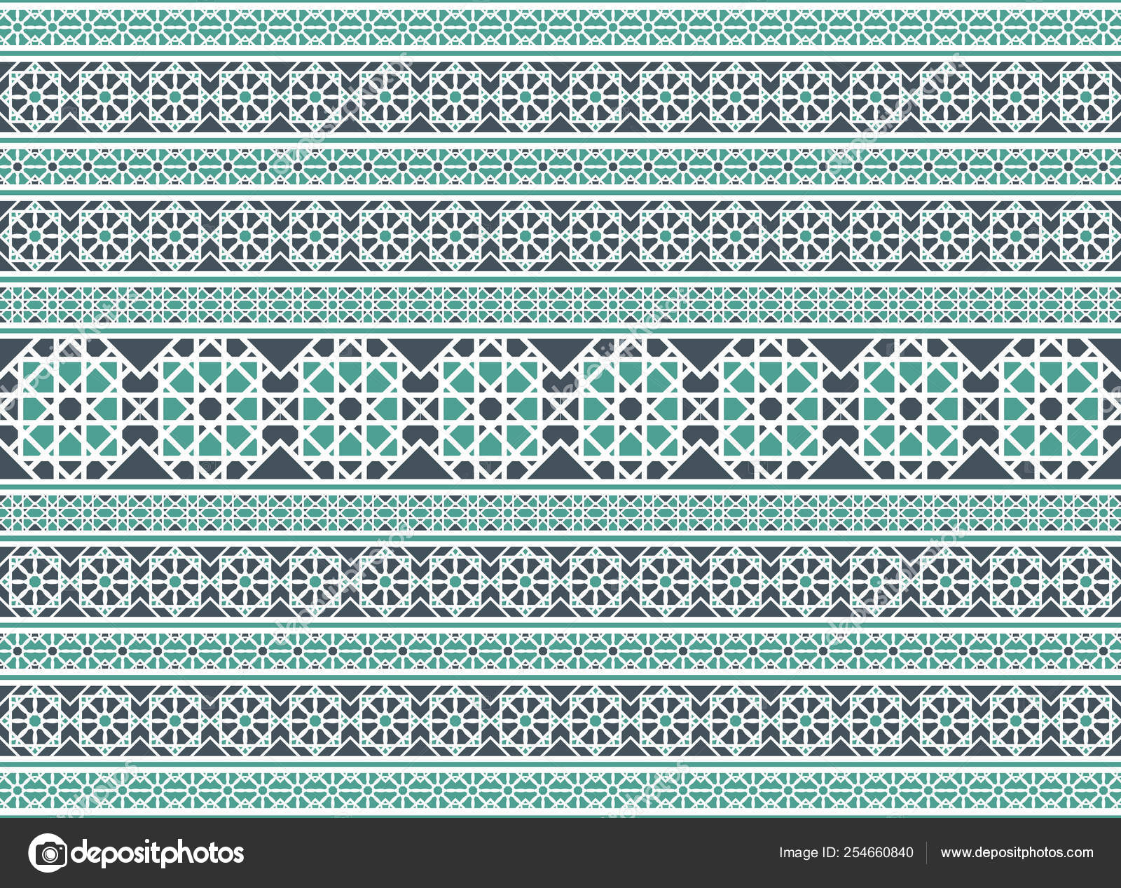 Vector Border Arabic Pattern Stock Vector by ©Roman_Volkov 254660840