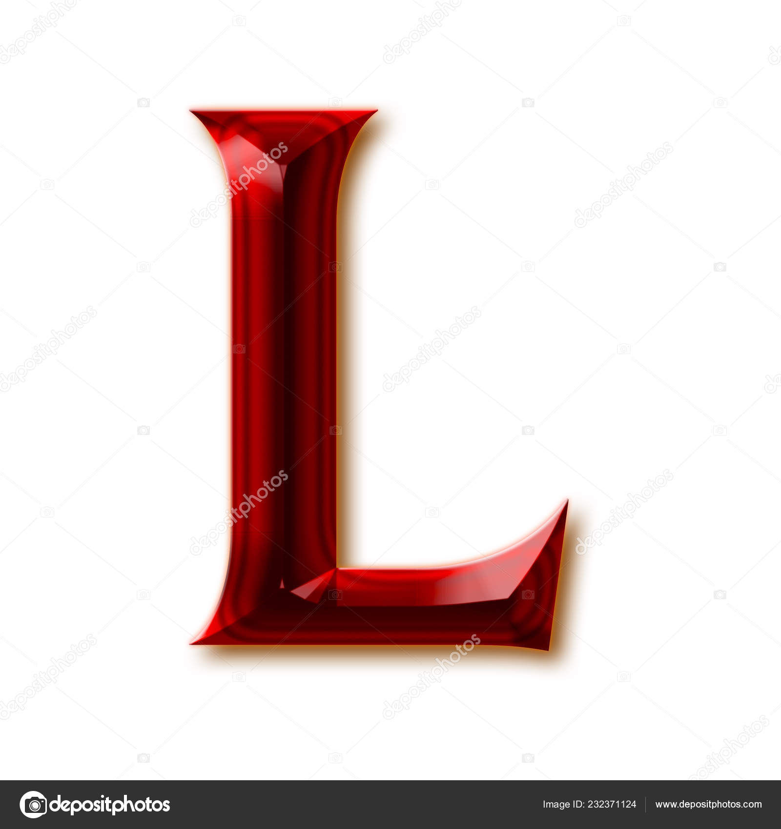 Images: stylish letter l | Letter Stylish Faceted Ruby Alphabet Shiny ...