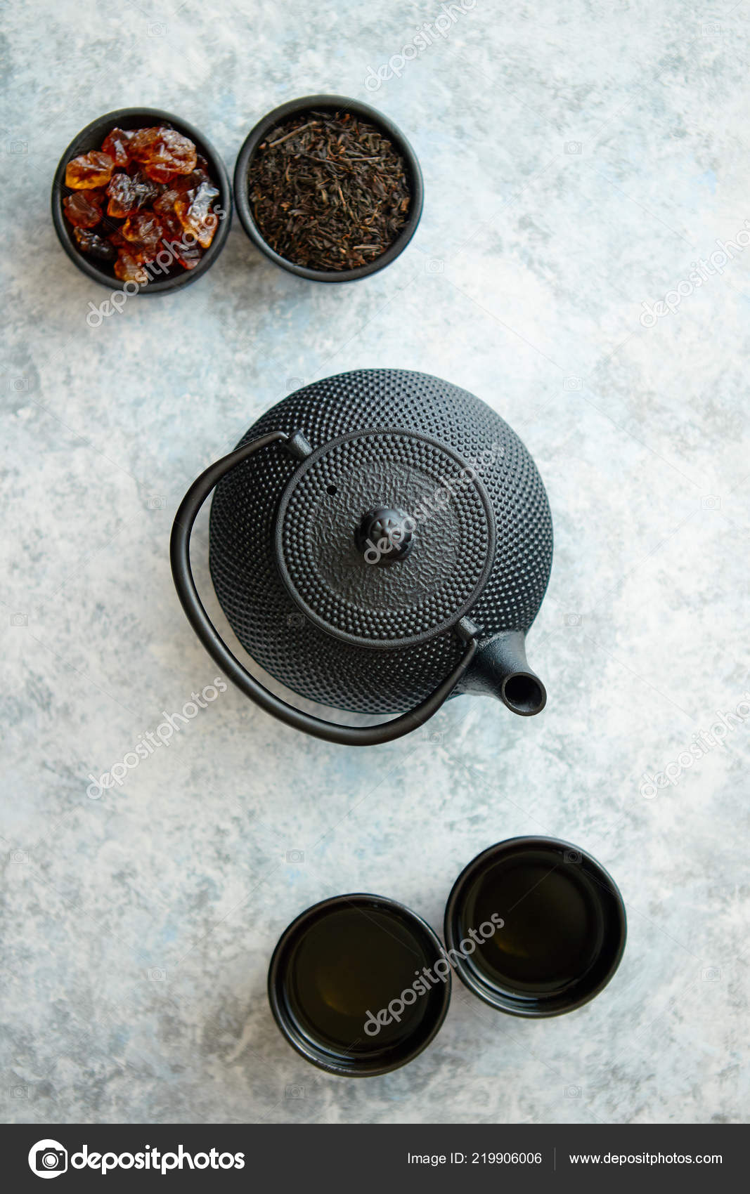 Traditional eastern metal teapot and iron cups Stock Photo by ©dashek ...
