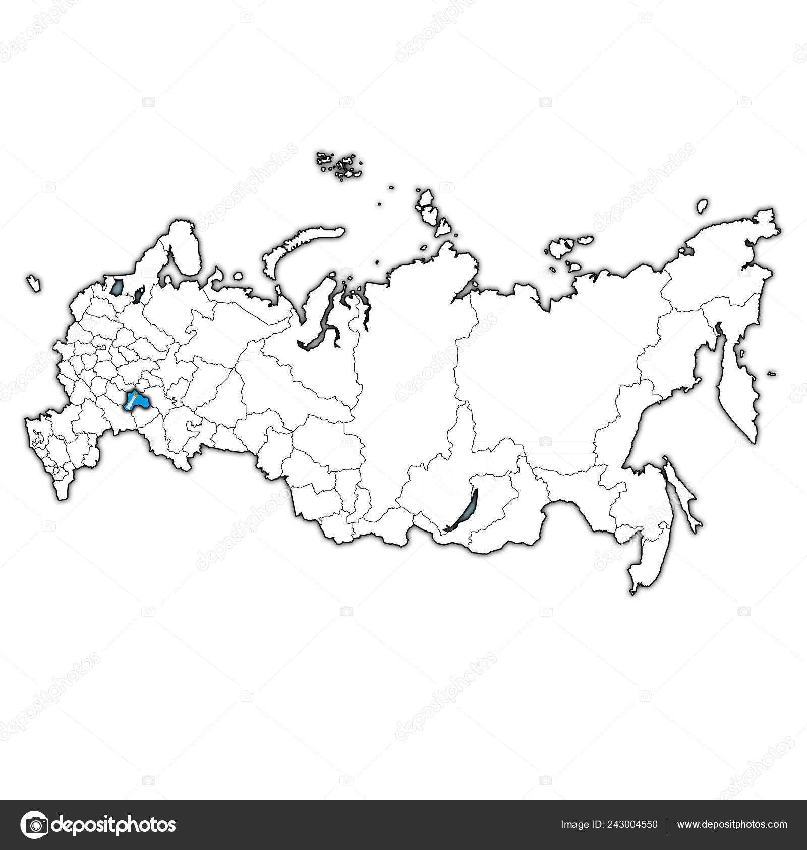 Emblem Ulyanovsk Oblast Map Administrative Divisions Borders Russia ...
