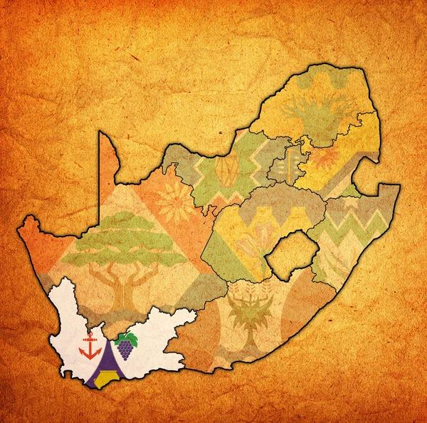 Western cape region on administration map of south africa - Stock Image ...