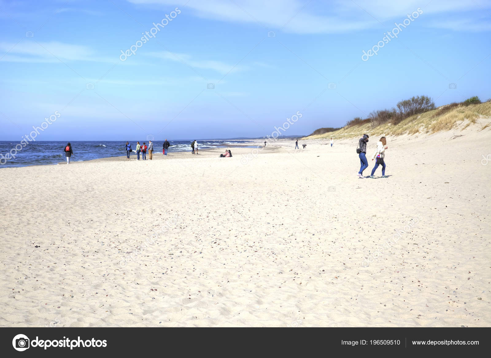 Curonian Spit Russia May 2018 Sand Beach Coast Baltic Sea — Stock ...