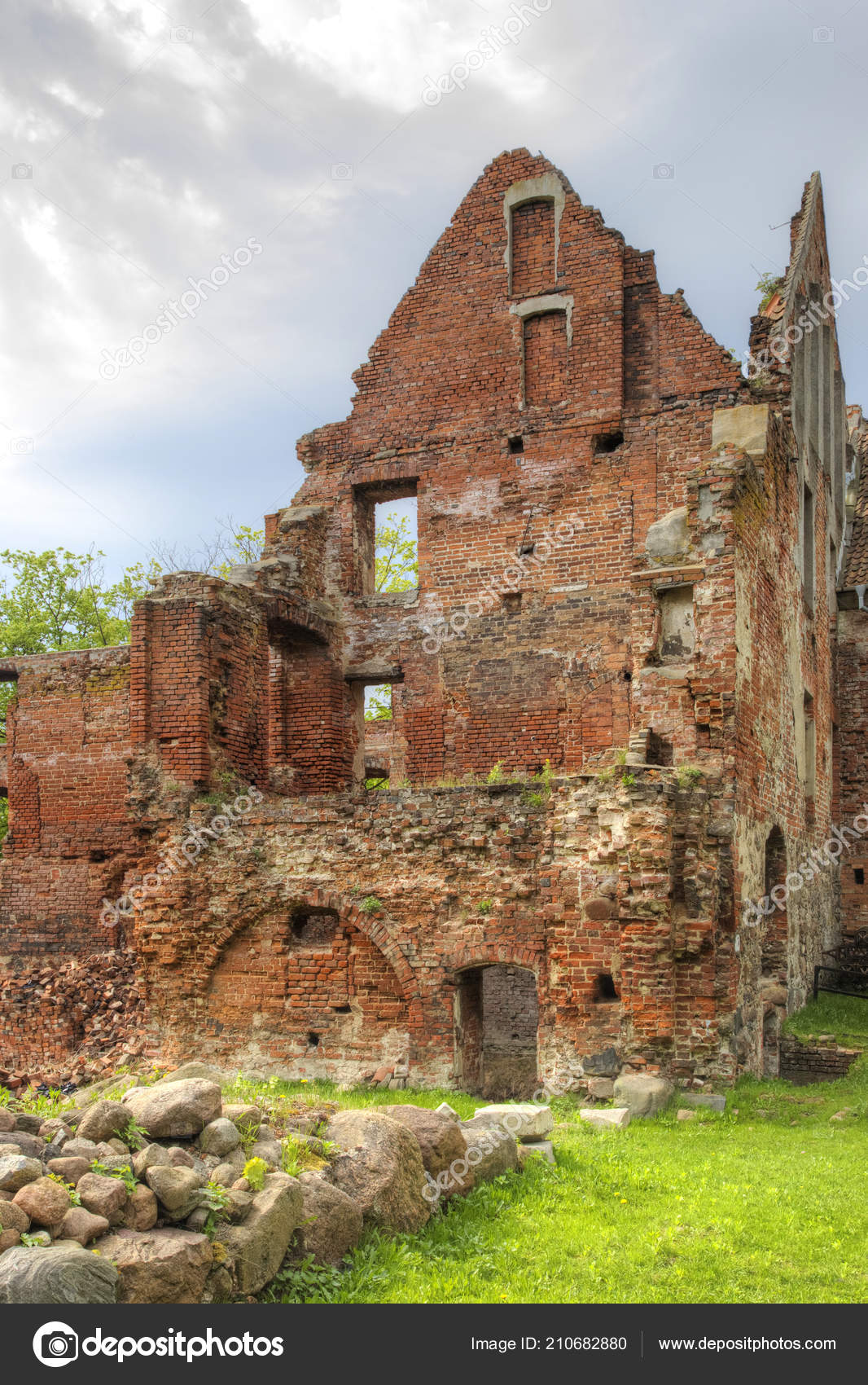 Ruins Castle Insterburg East Prussian Medieval Defensive Structure ...