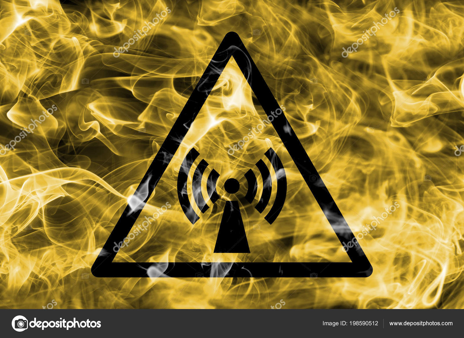 Non Ionizing Electromagnetic Radiation Hazard Warning Smoke Sign ...
