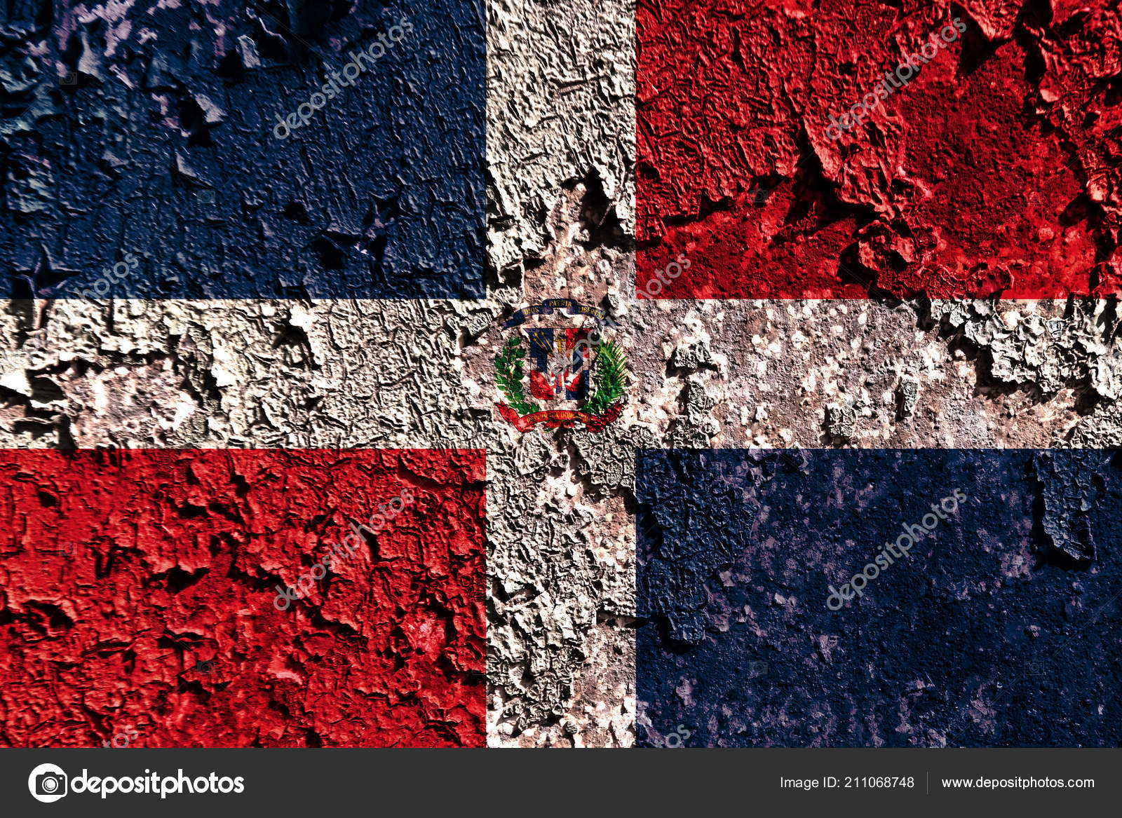 Old Grunge Dominican Republic Background Flag — Stock Photo © vladem ...