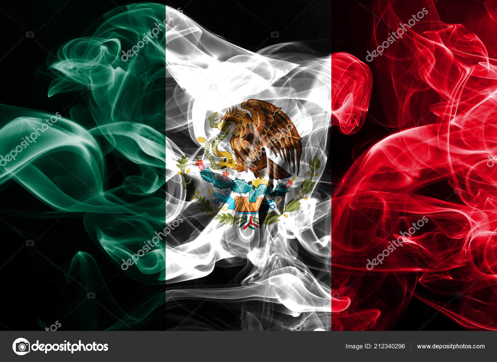 National Flag Mexico Made Colored Smoke Isolated Black Background Stock Photo by ©vladem 212340296