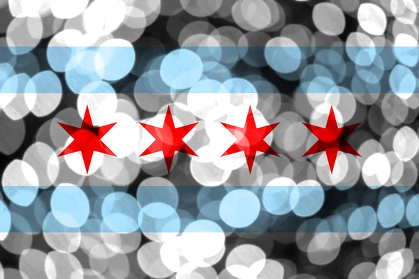 Chicago Flag Abstract
