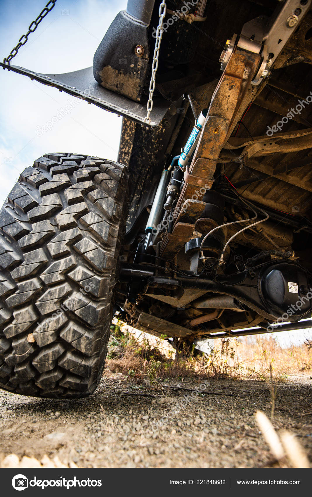 Big wheel car closeup . Offroad 4x4 concept — Stock Editorial Photo ...
