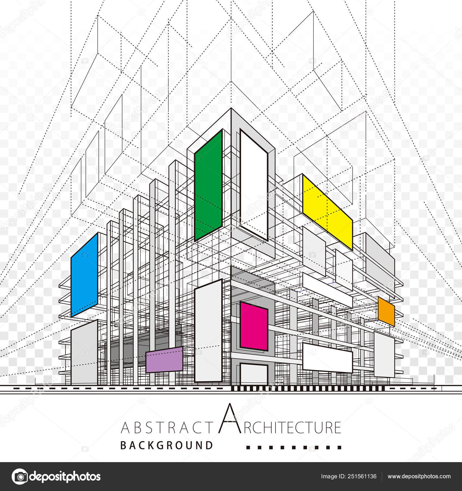 Architectural Abstract Design Stock Vector Image by ©jineekeo #251561136