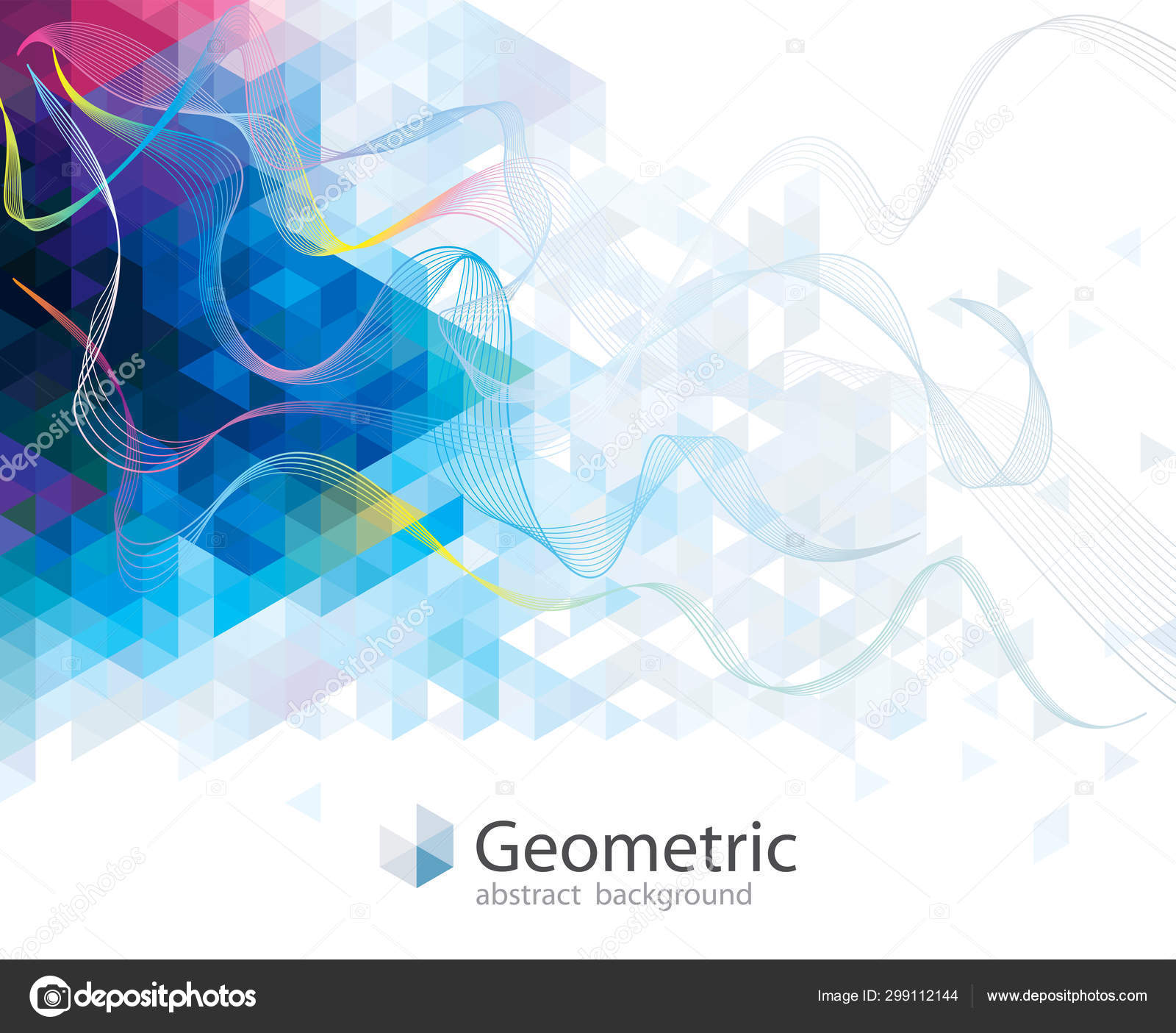 Wave Geometric Abstract Background. Stock Vector Image by ©jineekeo ...