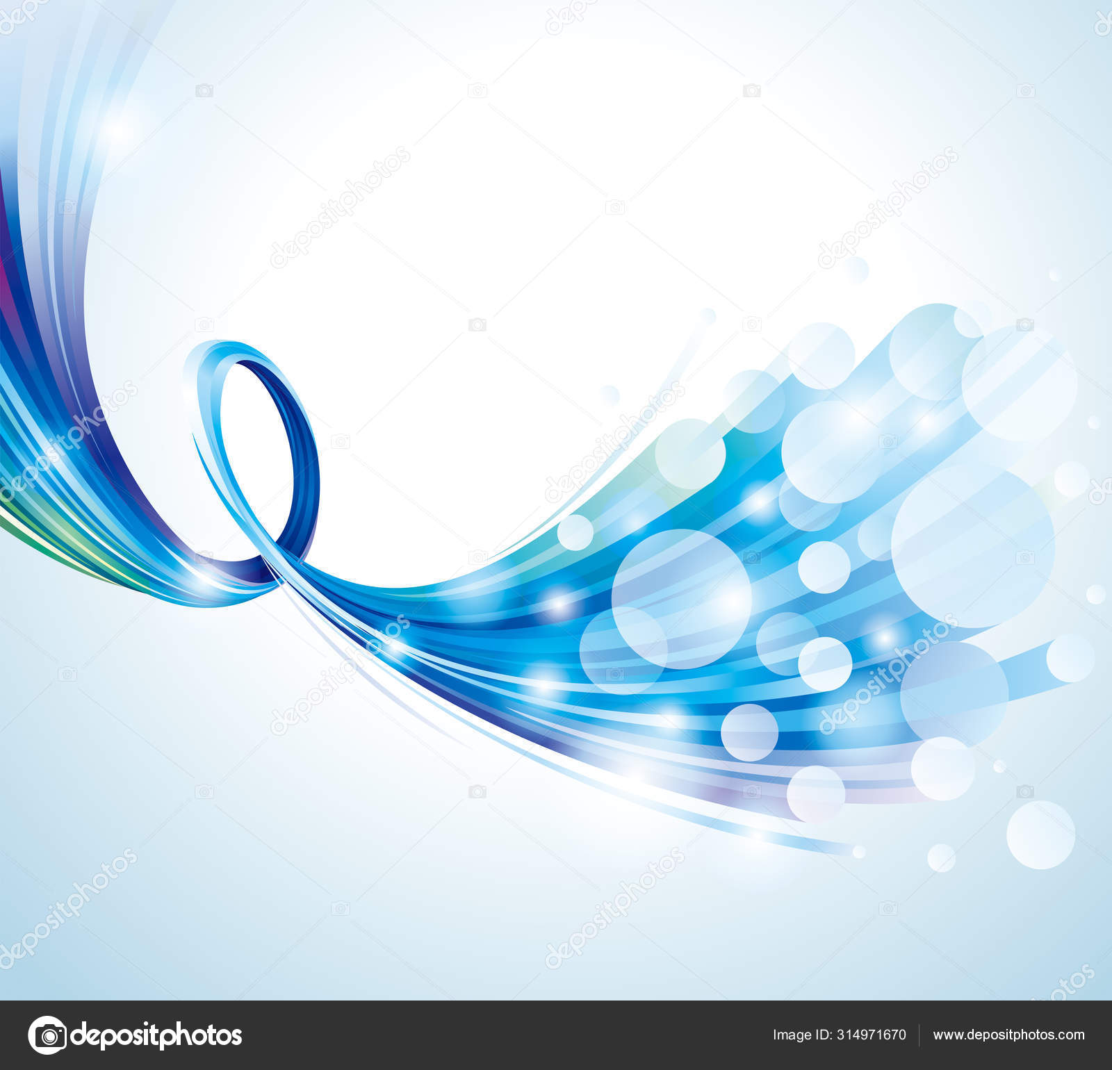 Optical Fibers Blue Abstract Background. Stock Vector Image by ...
