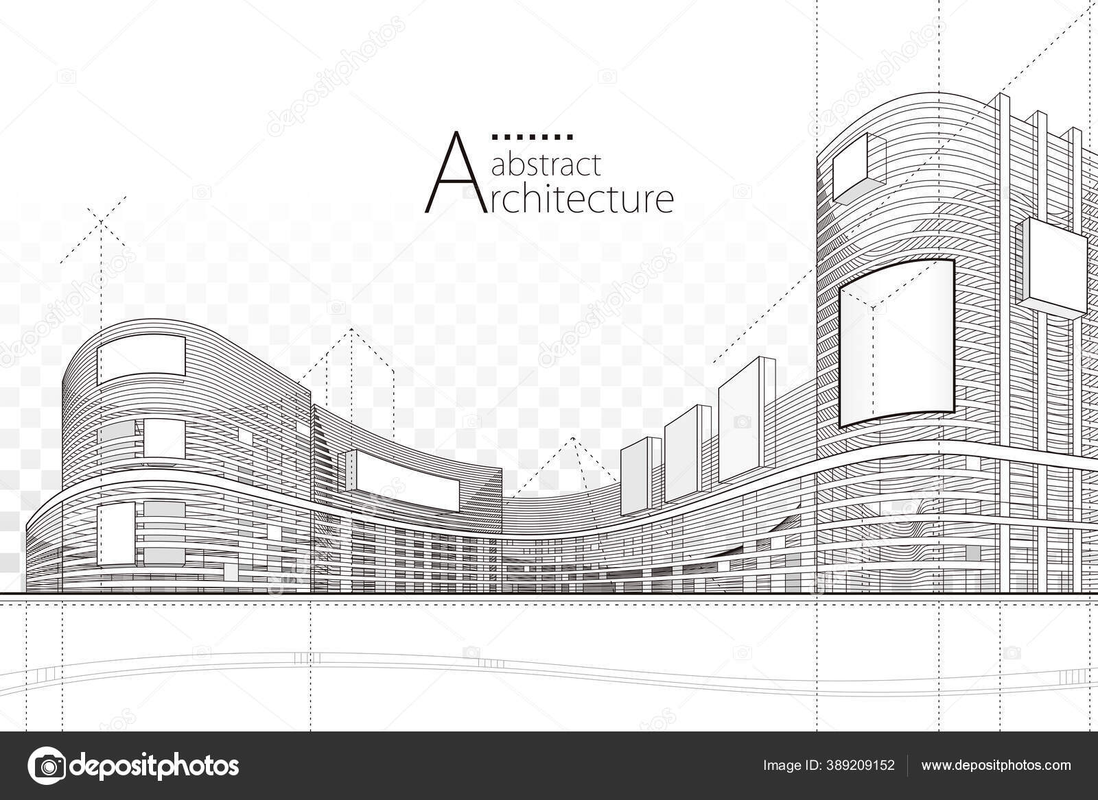 Architecture Building Construction Perspective Design Abstract Modern