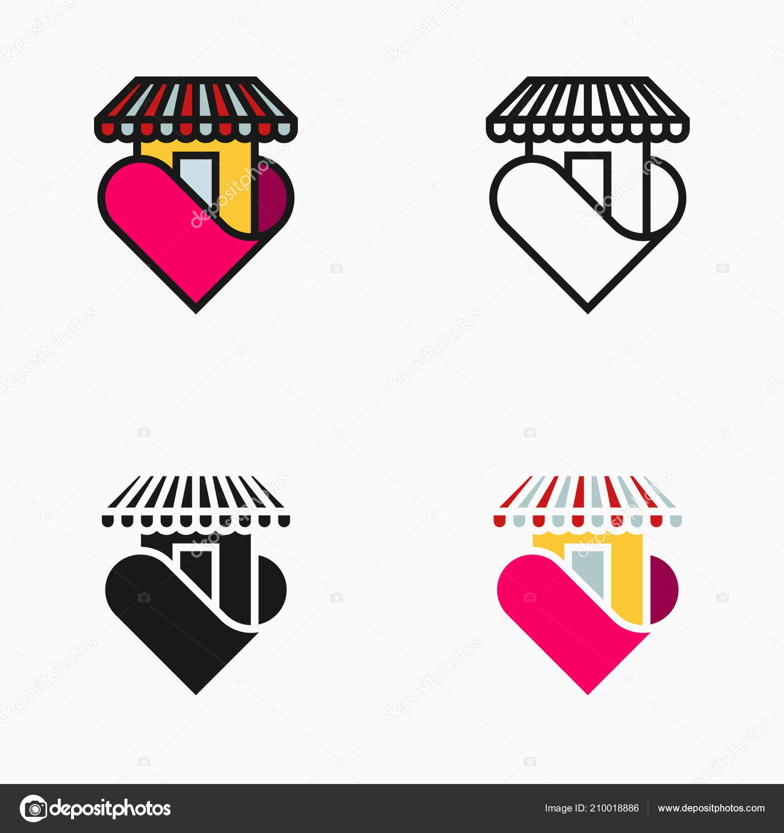 Store Lover Icon Symbol Logo Stock Vector by ©ASMARAisME #210018886