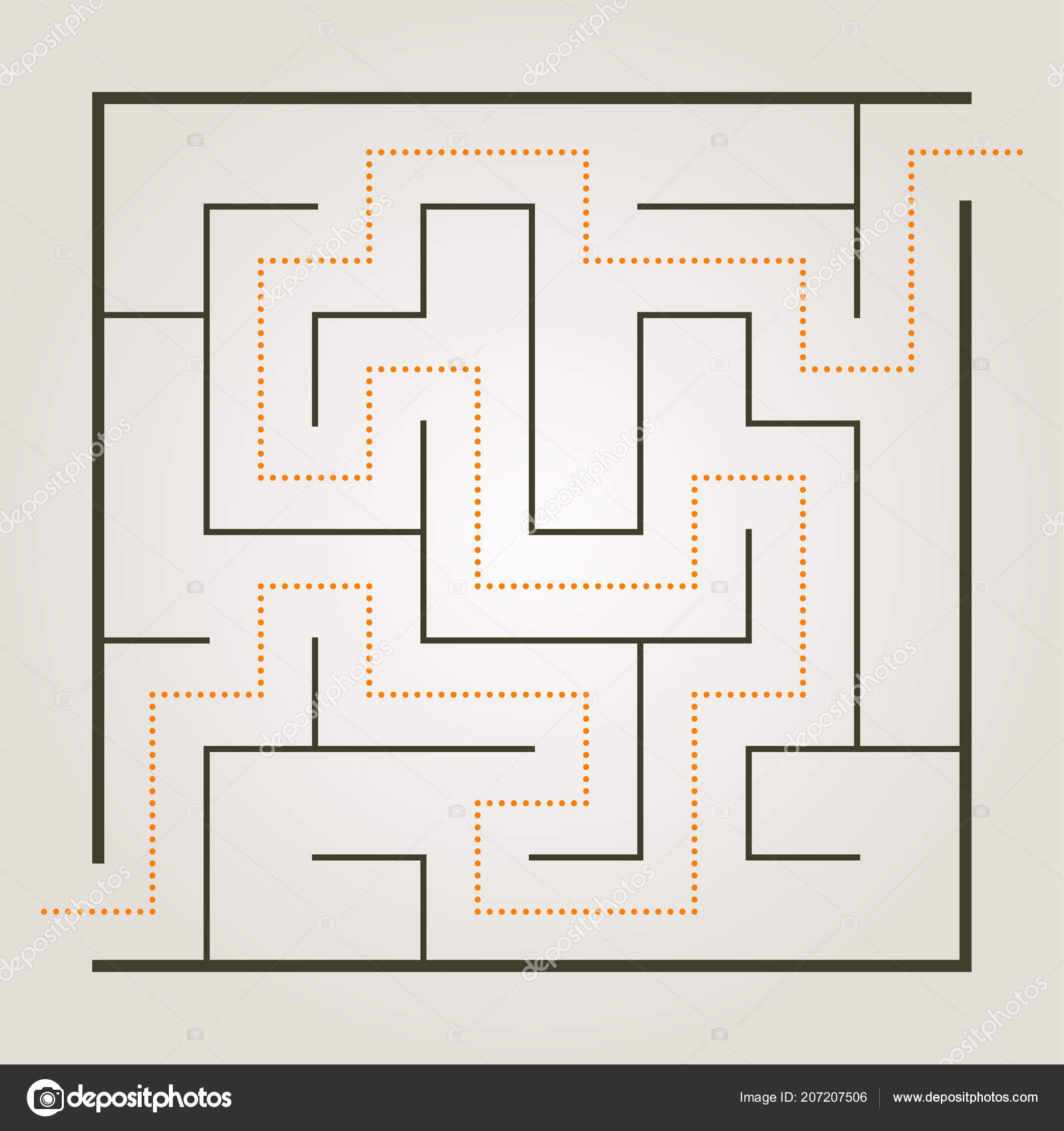 Simple Maze Path Solution Stock Vector Image by ©vtorous #207207506