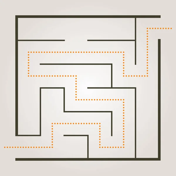 Simple Maze Path Solution Stock Vector Image by ©vtorous #207207506