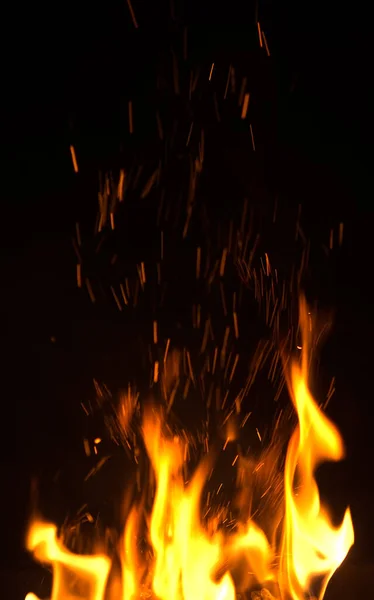 Fire Flames Sparks Black Background — Stock Photo © ruslanchik #384805446