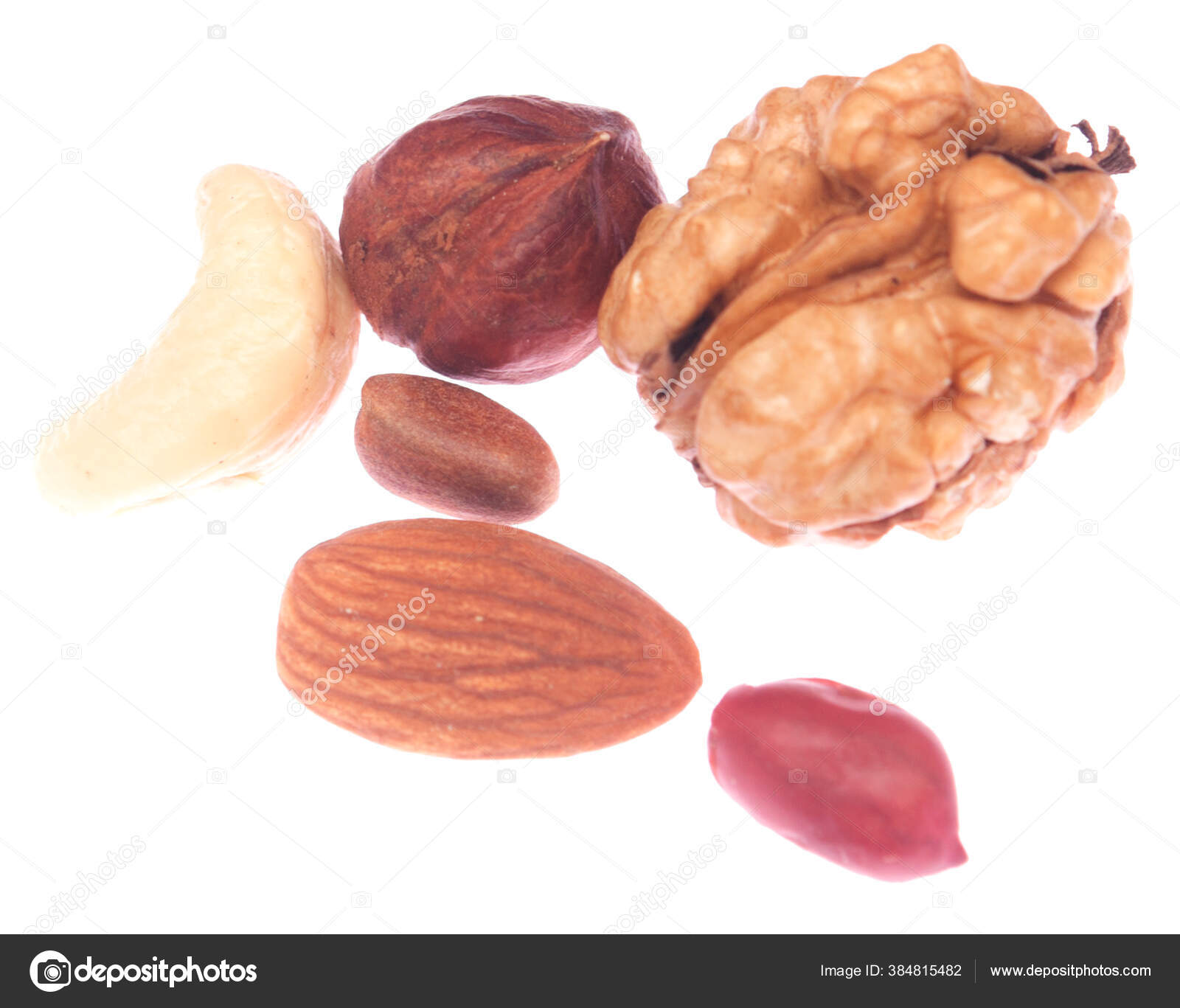 Mixed Nuts Isolated White Background Stock Photo by ©ruslanchik 384815482