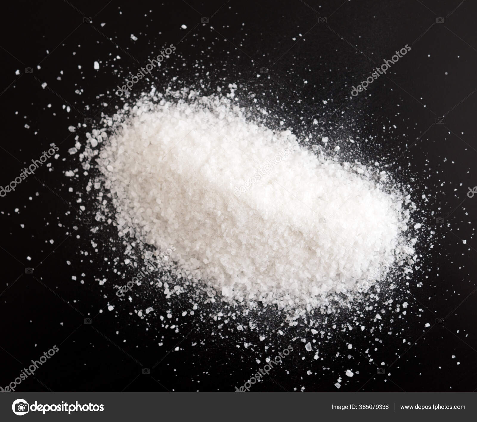 Pile Stone Salt Black Background Stock Photo by ©ruslanchik 385079338
