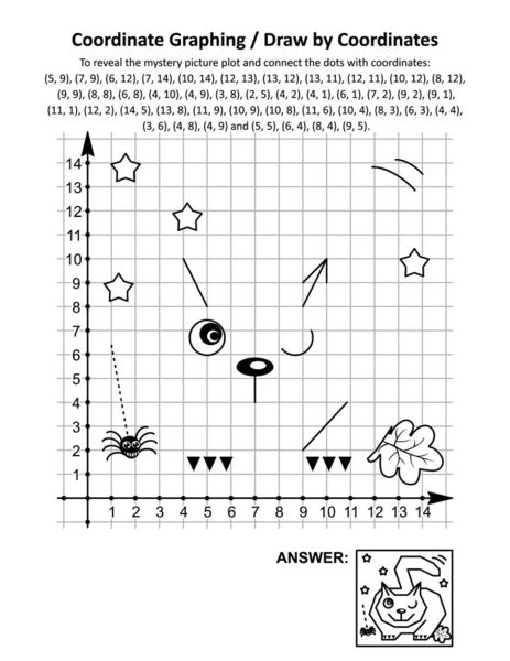 Coordinate Graphing Draw Coordinates Math Worksheet Halloween Cute ...