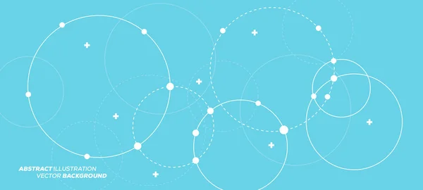 Abstract Vector Illustration Overlapping Circles Dots Dashed Circles ...