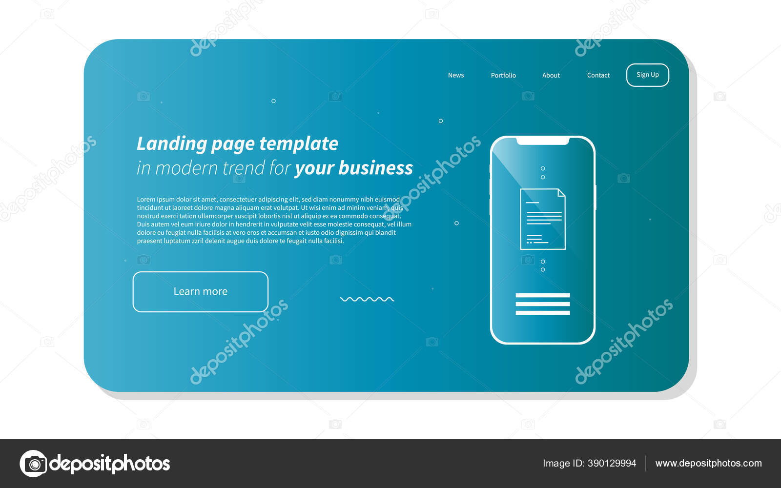 Minimal Abstract Website Layout Template Mobile Design Abstract Shapes ...