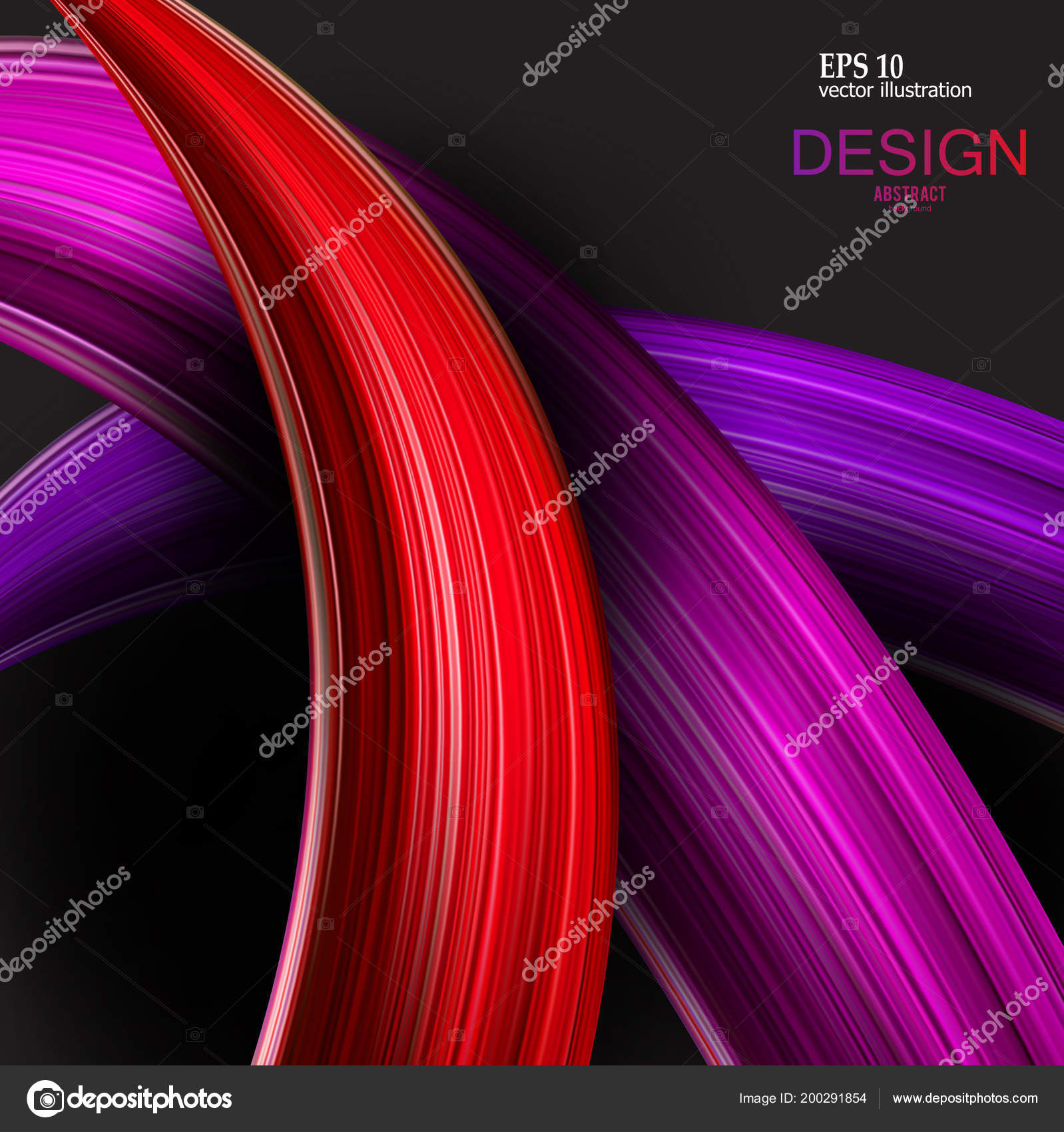 Fondo Ondulado Curva Colorido Abstracto Vector de stock #200291854 de ...