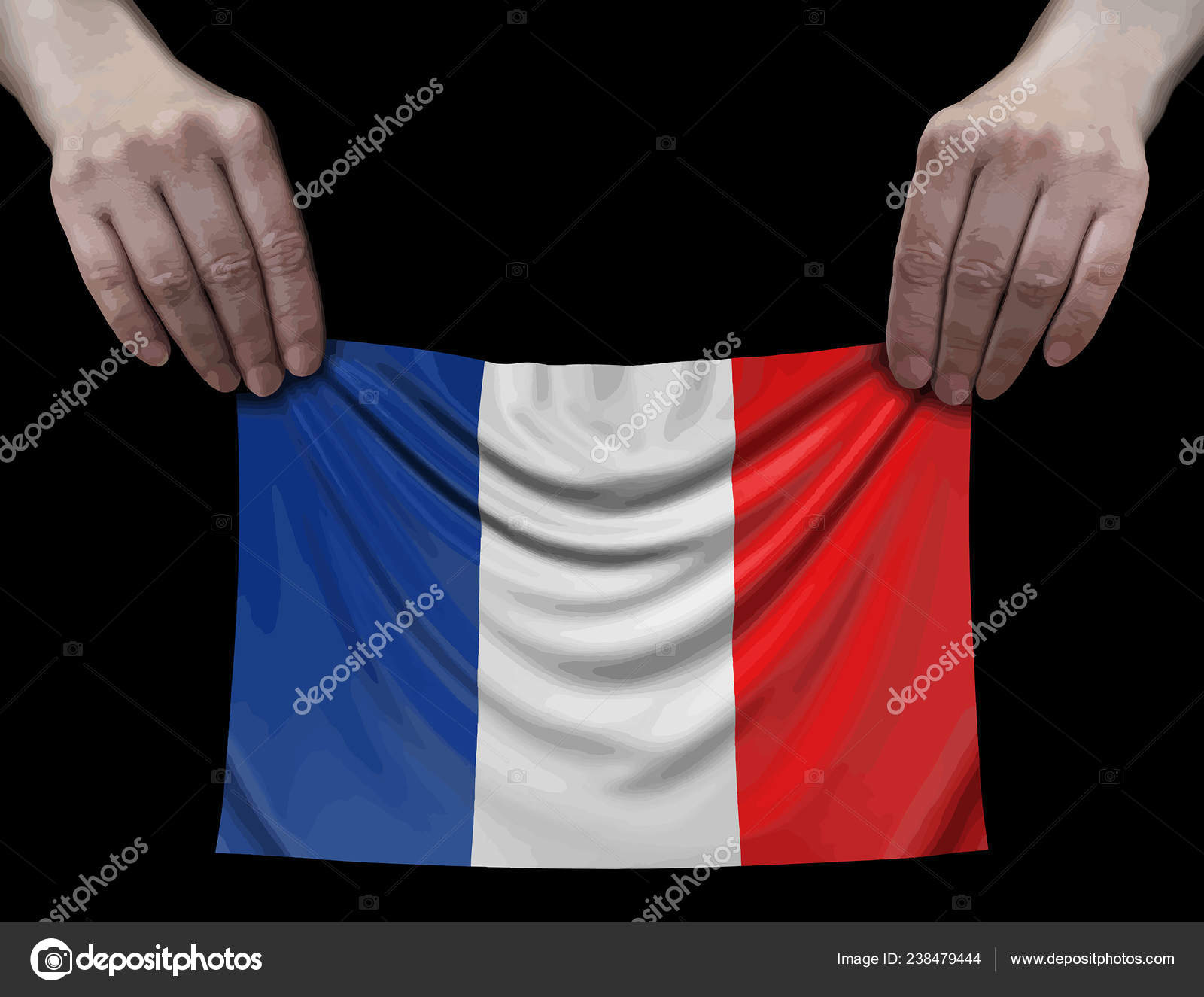 French Flag Hands Stock Vector Image by ©panama555 #238479444