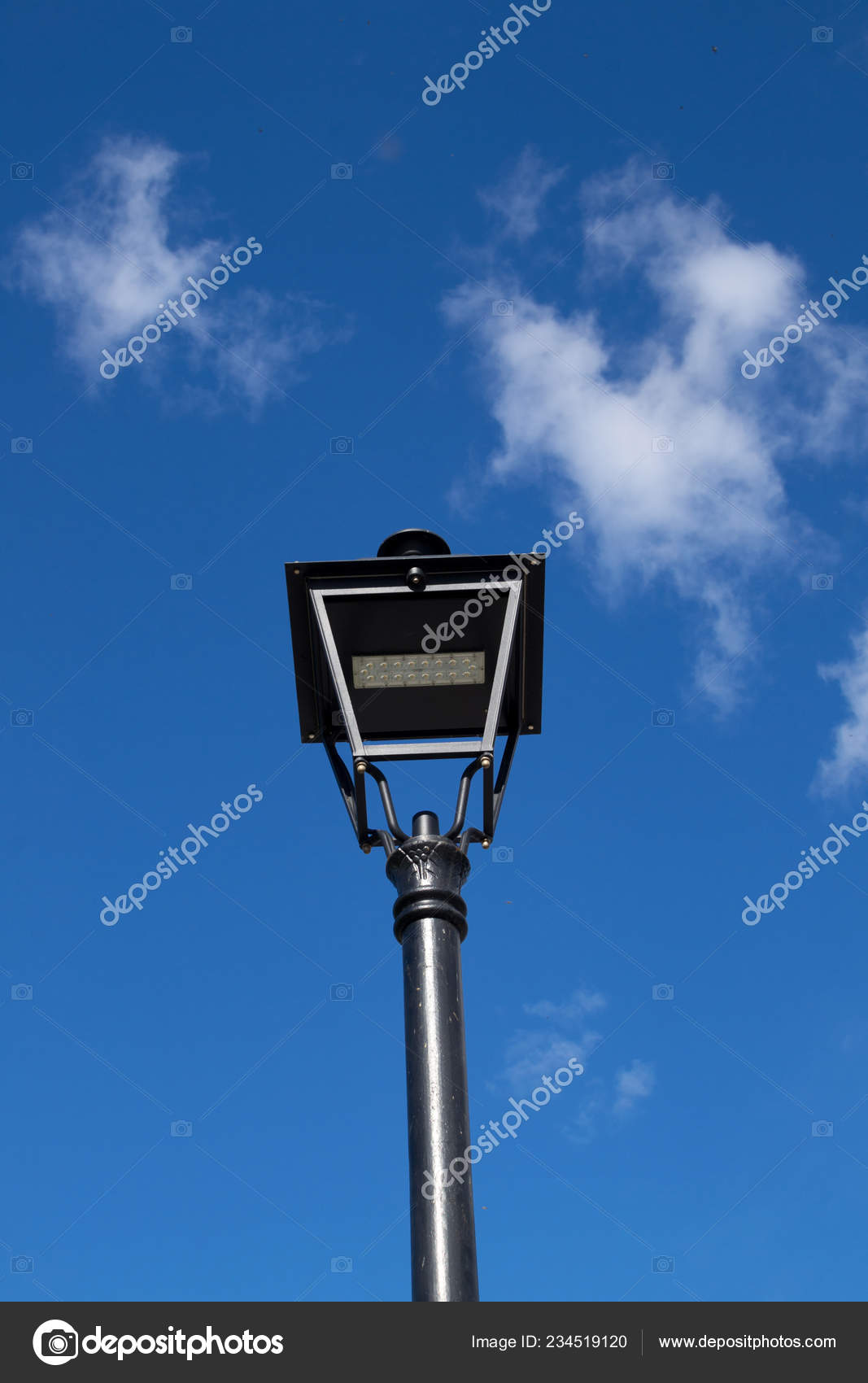 Modern Led Street Light Background Blue Sky — Stock Photo © OlafSpeier ...