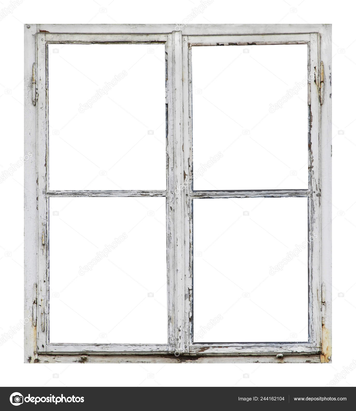 Old Wooden Window White Background — Stock Photo © gorart #244162104