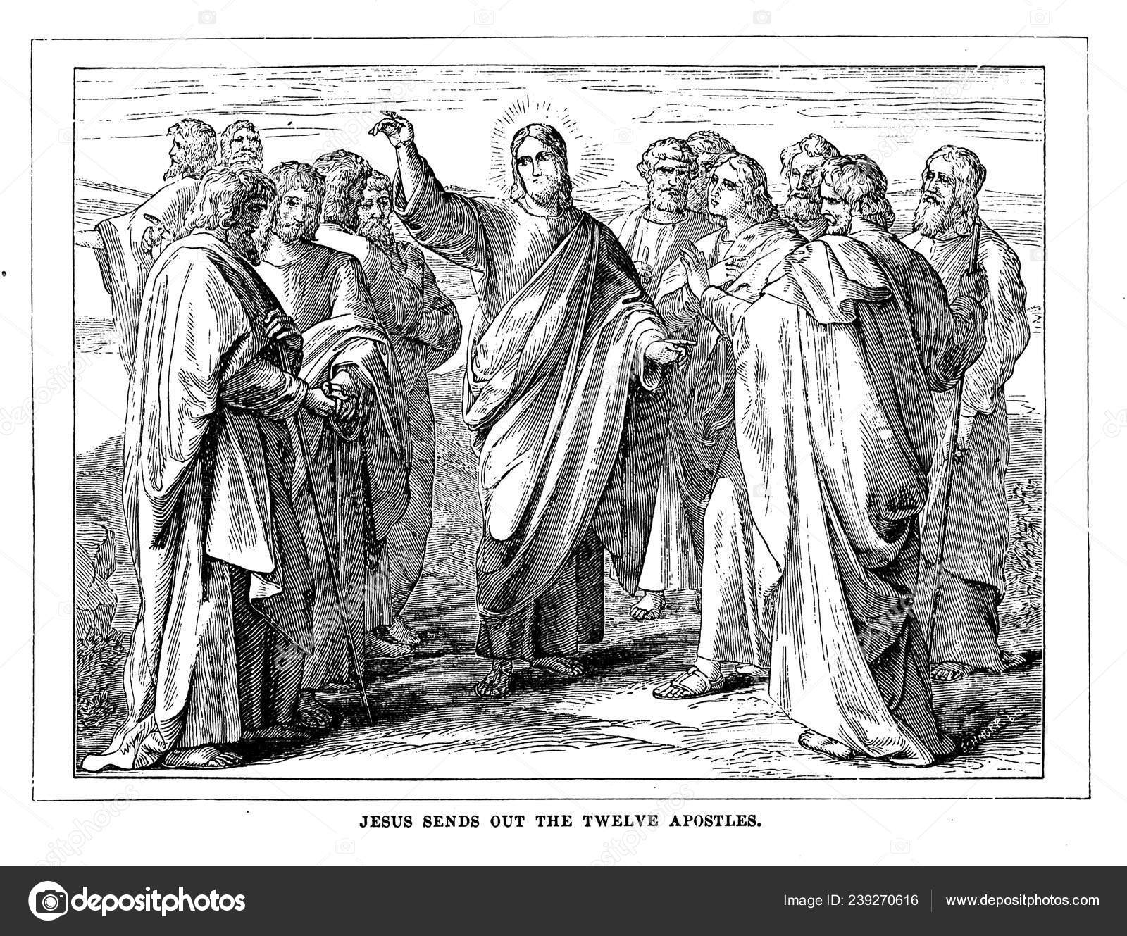 Jesus Sends Out Twelve Apostles Stock Illustration by ©ruskpp #239270616 Jesus Sends Out Twelve Apostles Stock Illustration by ©ruskpp #239270616
