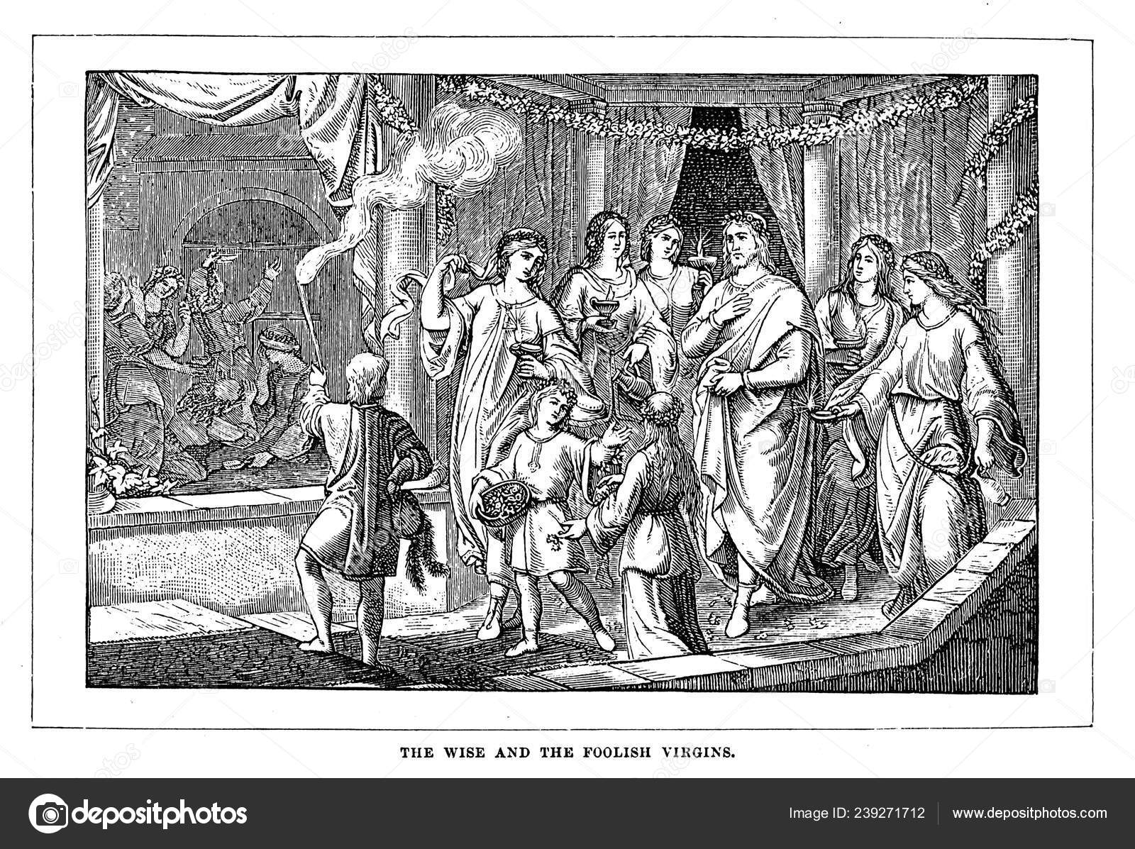 Wise Foolish Virgins Parable Ten Virgins — Stock Photo © ruskpp #239271712