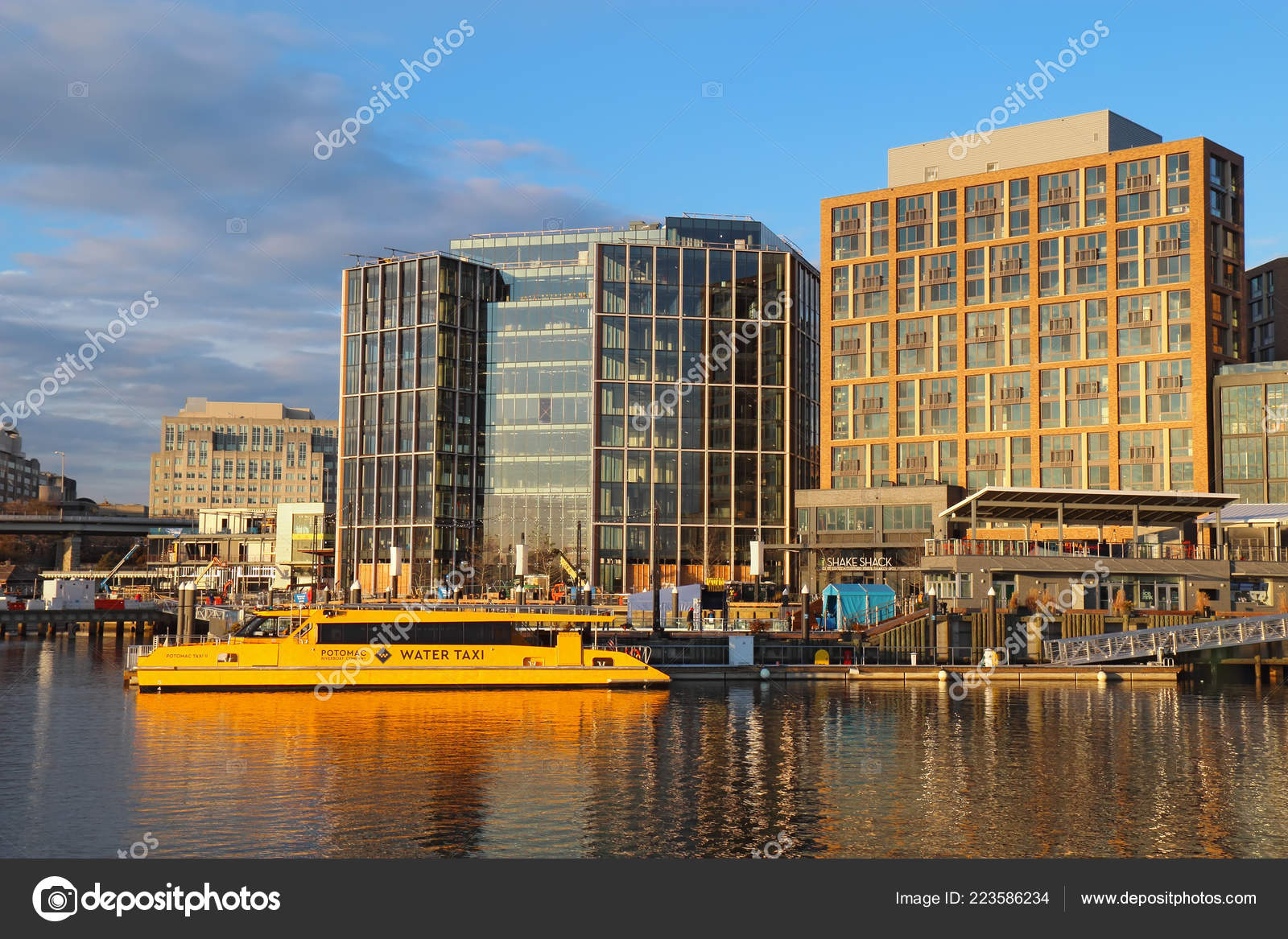 Wharf Buildings Skyline Newly Redeveloped Southwest Waterfront Area ...