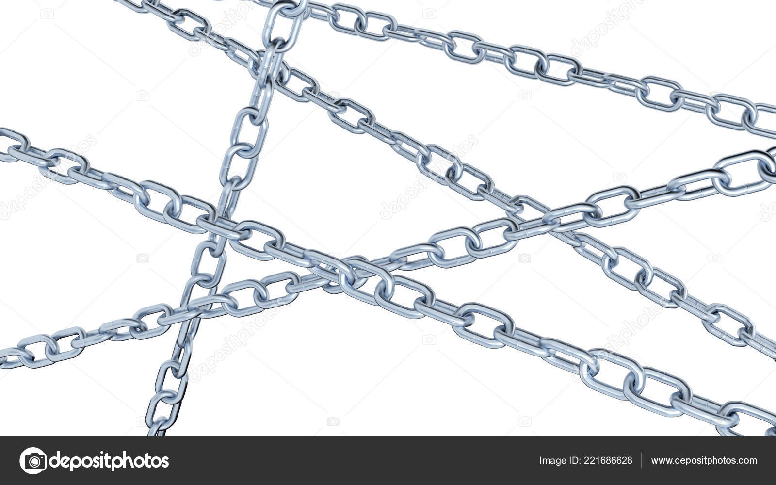 Five Metal Chains White Background Stock Photo by ©shkyo30 221686628