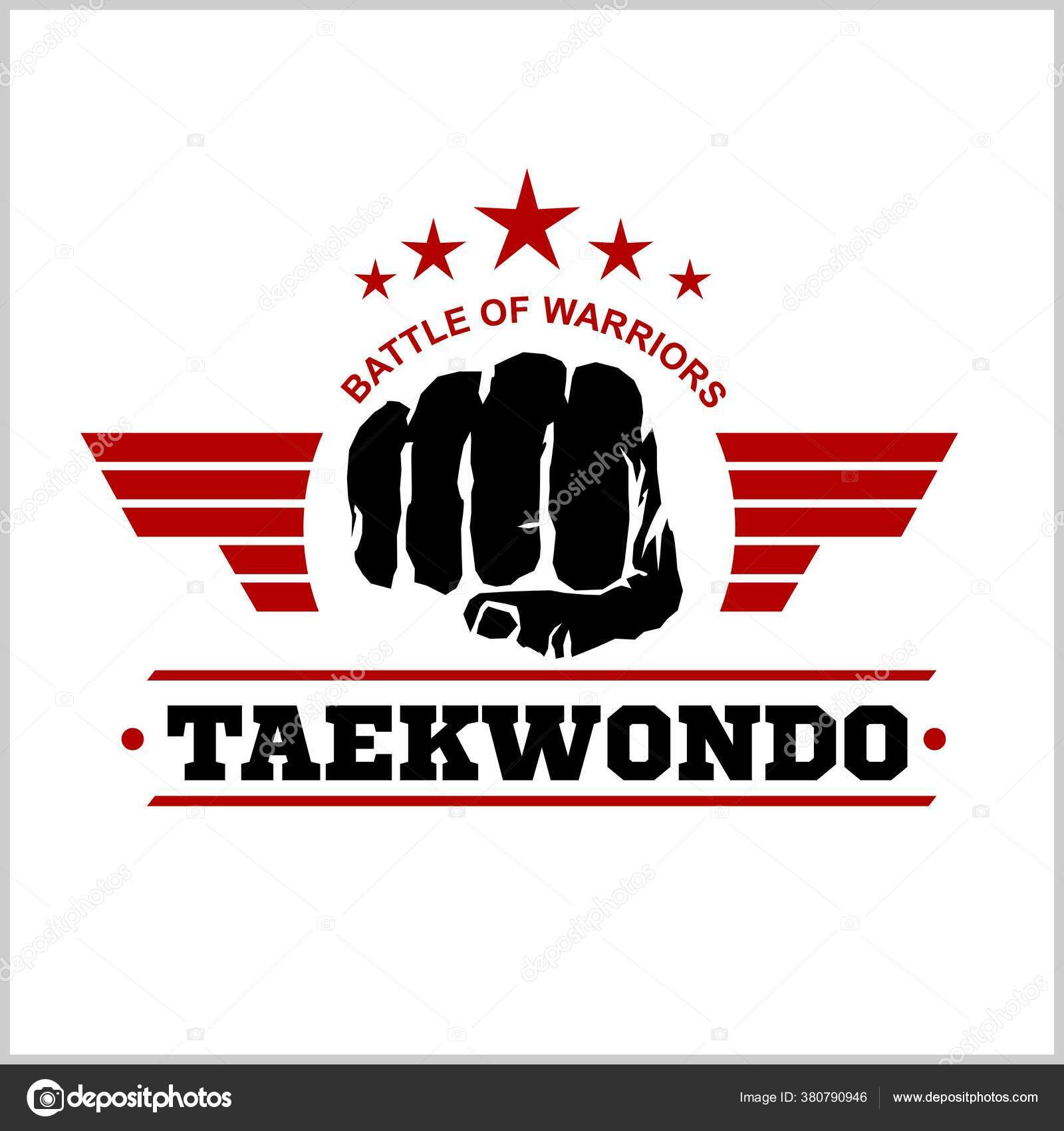 Taekwondo emblem - Taekwondo Logo Design Template. Vector Illustration ...