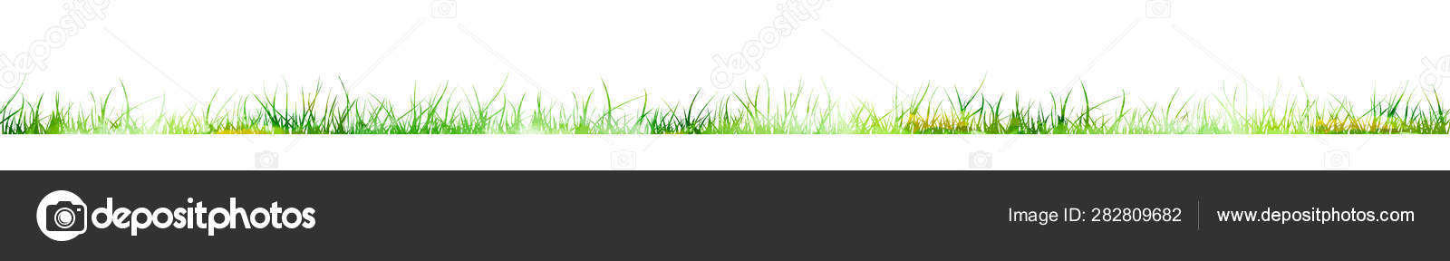 The horizontal line of grass. Vector illustration Stock Vector Image by ...