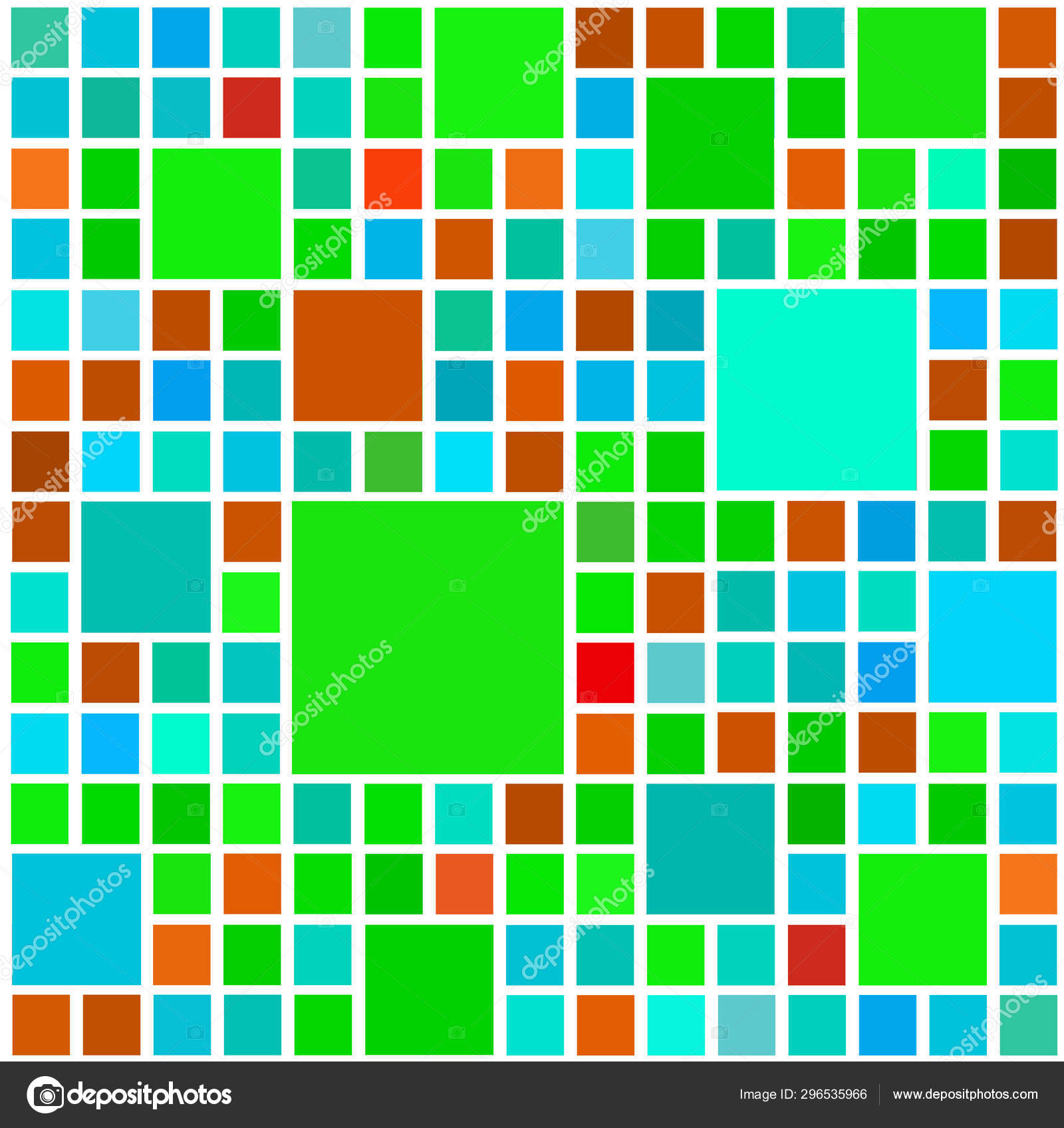 The background is made of multicolored squares. Vector illustration ...