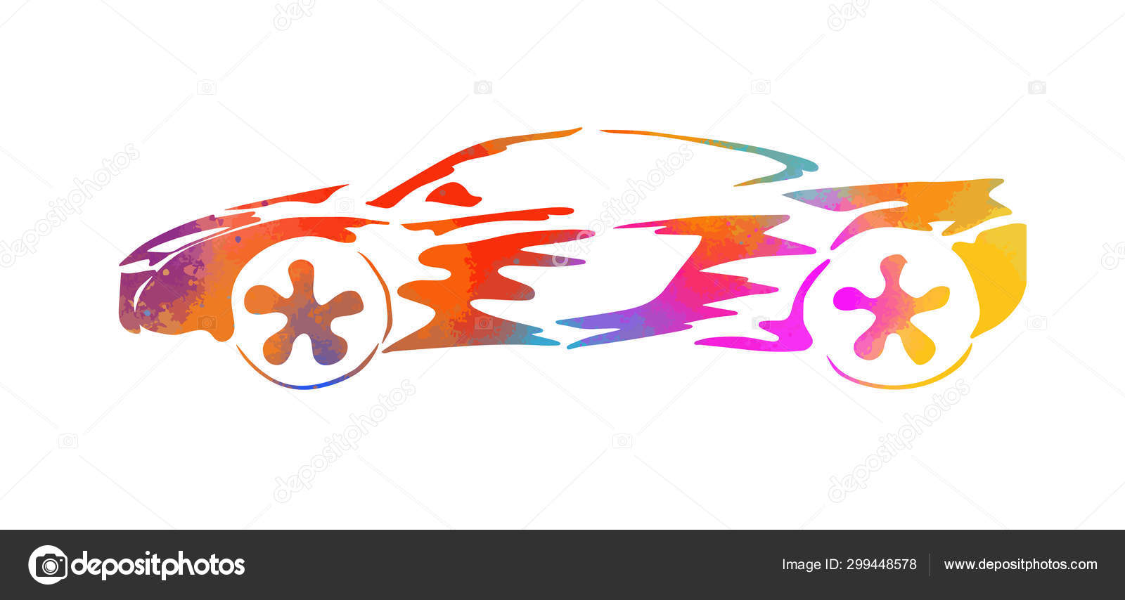 Abstract multi-colored Logo car. Vector illustration Stock Vector Image ...