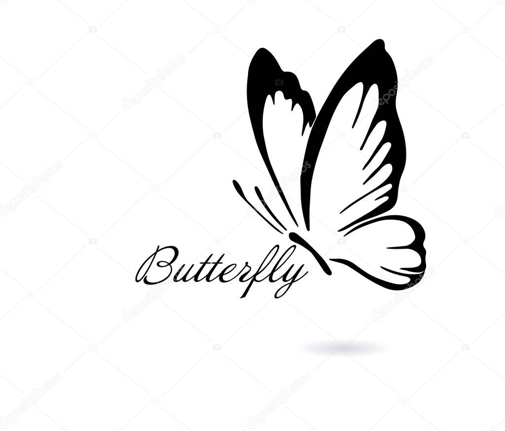 Logo mariposa abstracta. Ilustración vectorial Vector de stock por ...