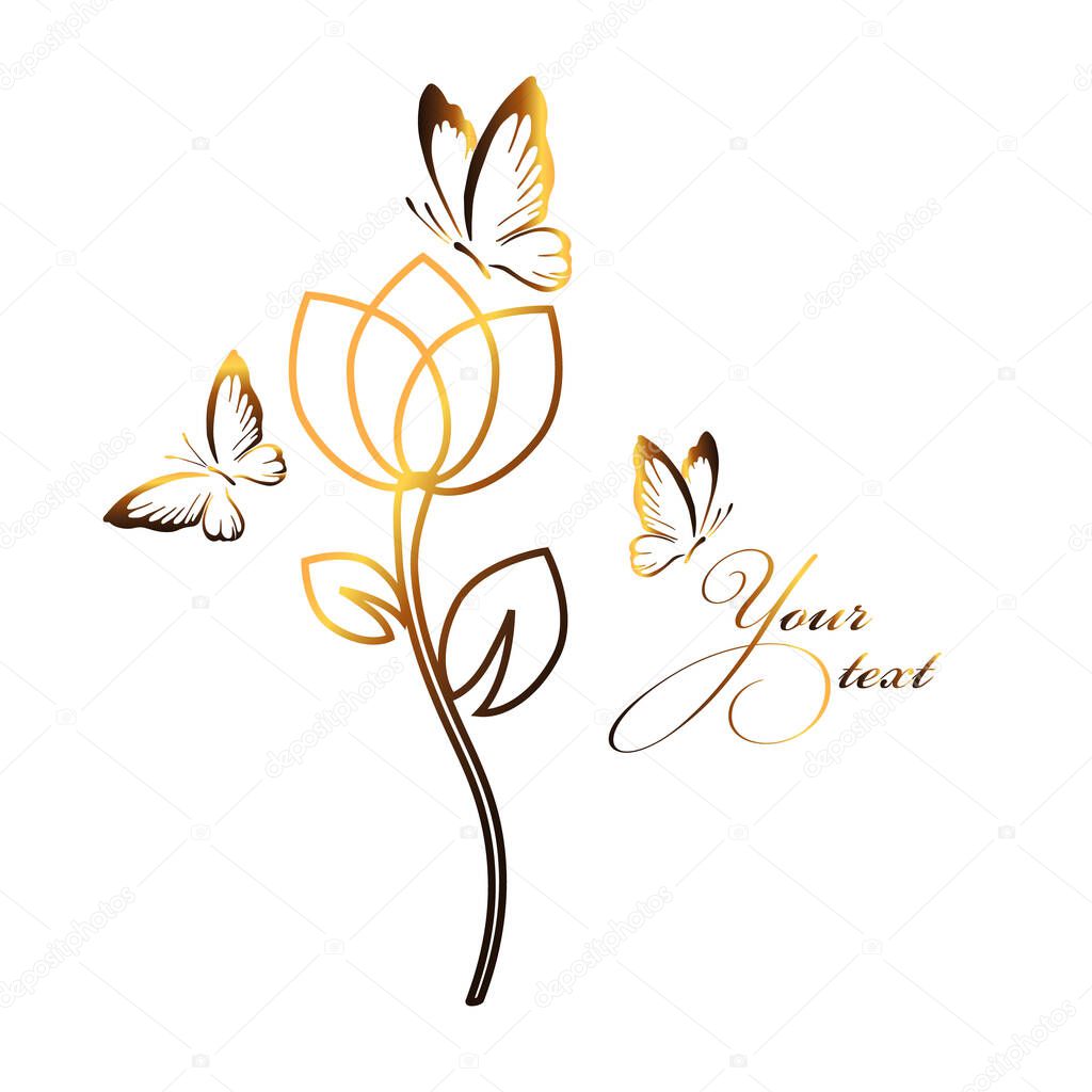 una ilustración vectorial en formato eps 10 de un diseño de tulipán ...