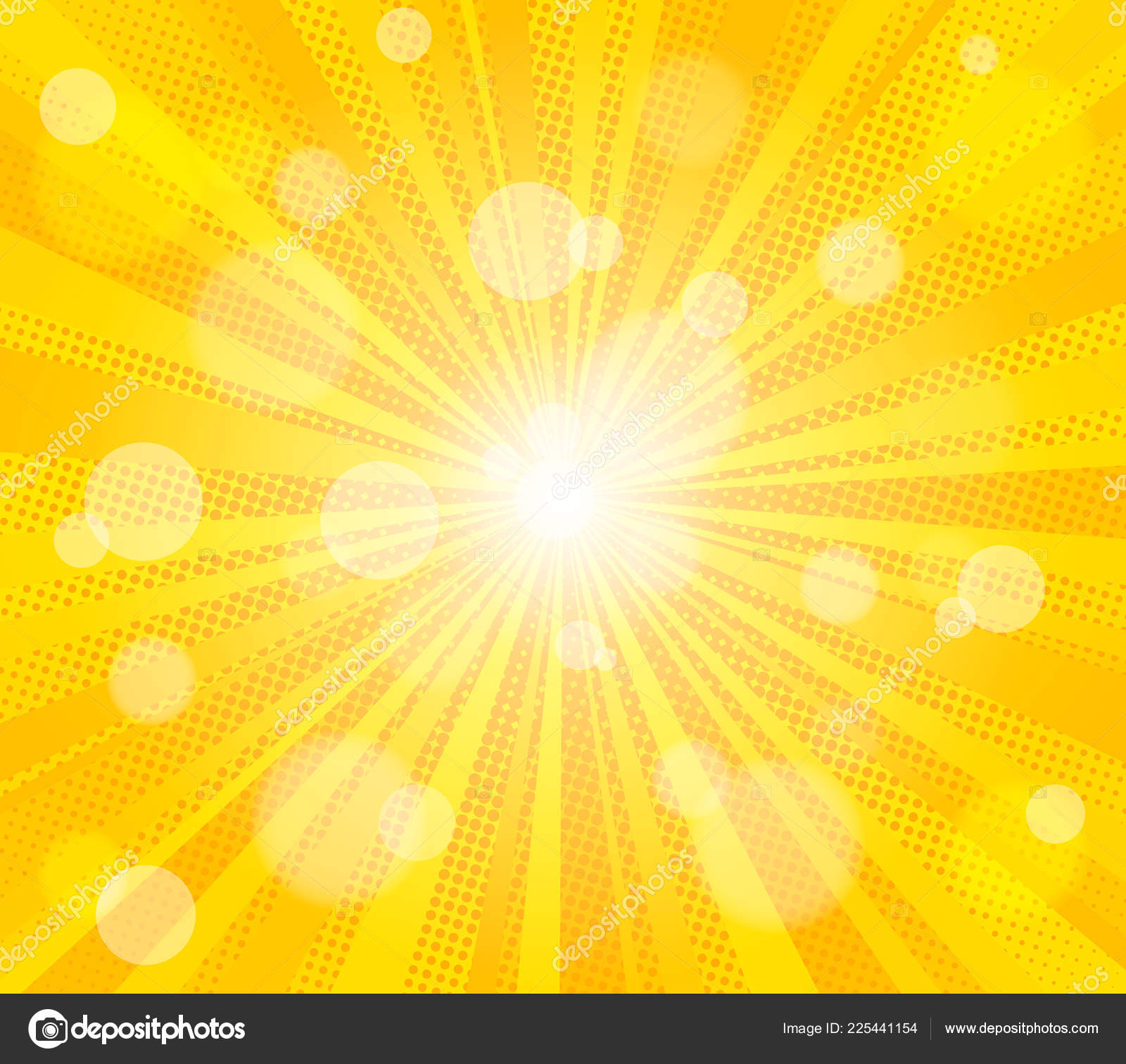 Yellow Sun Rays Background